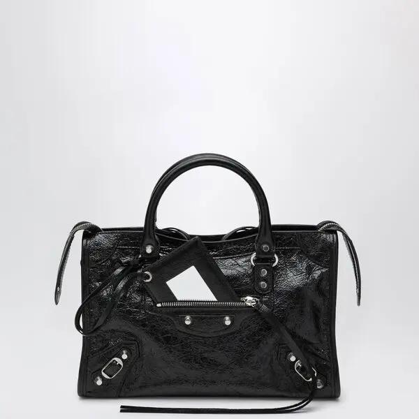 Balenciaga Le City Small Lambskin Leather Bag - Black