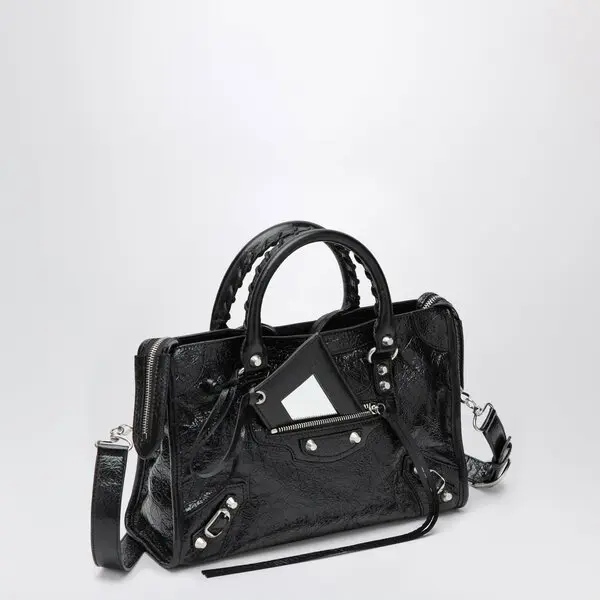Balenciaga Le City Small Lambskin Leather Bag - Black