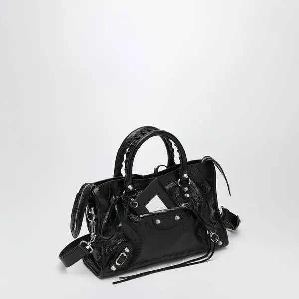 Balenciaga Le City Small Lambskin Leather Bag - Black
