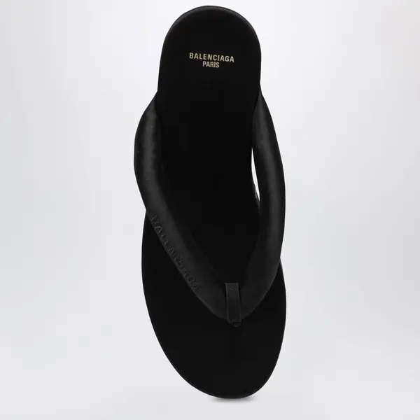 Balenciaga Gaeta Thong Platform Sandals - Black
