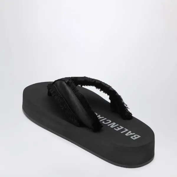 Balenciaga Jet Lag Thong Sandals - Black