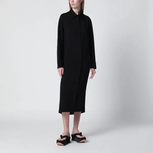 Balenciaga Shirt Dress In Wool And Silk