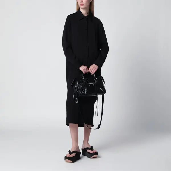 Balenciaga Shirt Dress In Wool And Silk