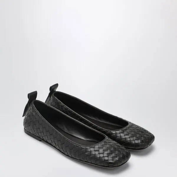 Bottega Veneta Charlotte Intrecciato Leather Ballerina Flats - Brown