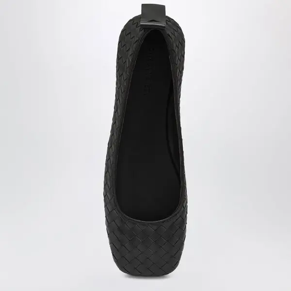 Bottega Veneta Charlotte Intrecciato Leather Ballerina Flats - Brown
