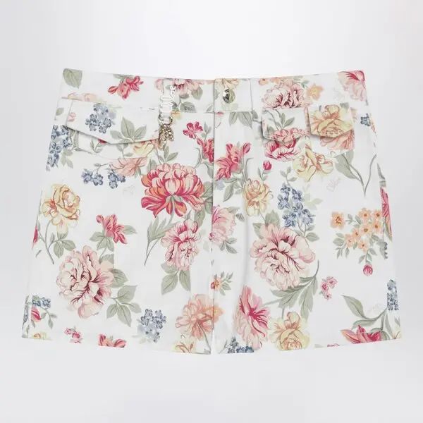 Chloé Floral Print Cotton Shorts - Multicolor