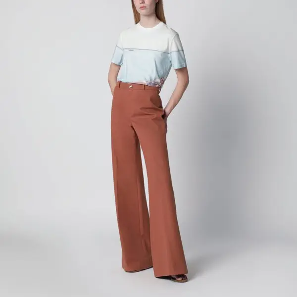 Chloé Logo T-shirt In Cotton Jersey - Multicolor