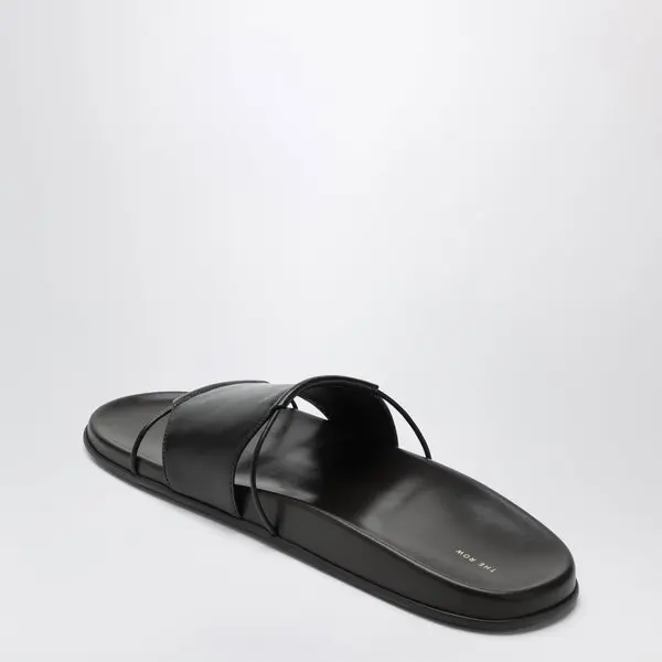 THE ROW Vivienne Nappa Slide Sandals - Black