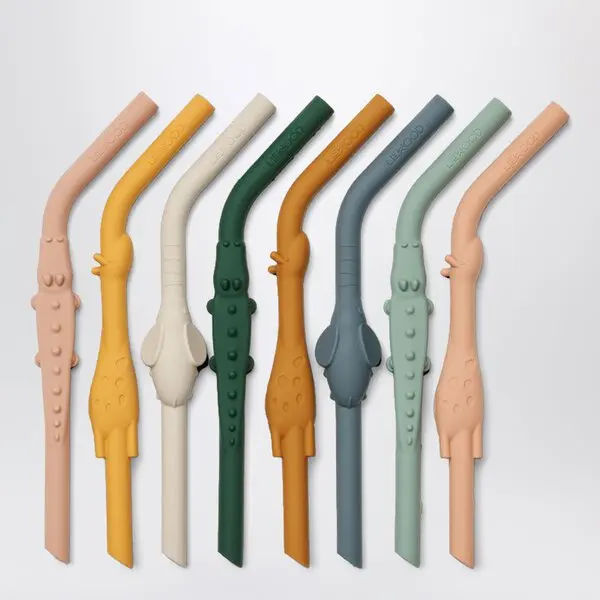 LIEWOOD Pack Of Eight Colorful Silicone Straws