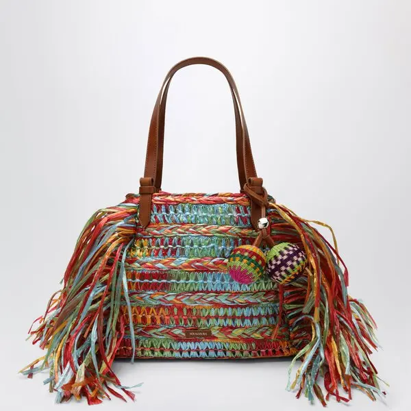 AQUAZZURA Trancoso Raffia Tote Bag - Multicolor
