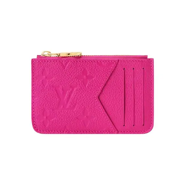 LOUIS VUITTON Romy Card Holder 'frozen Orchid Monogram Embossed Empreinte Cowhide Leather