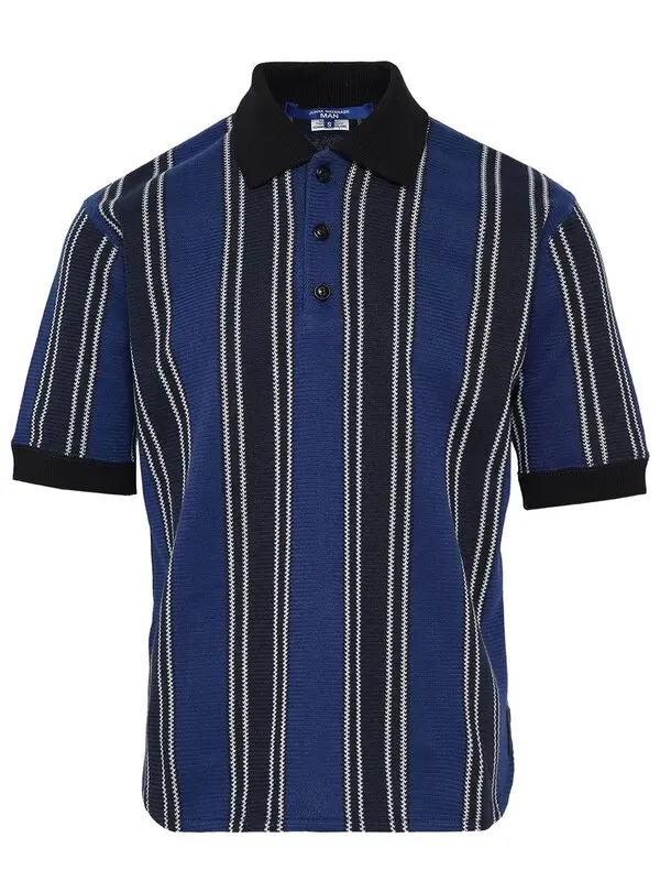 JUNYA WATANABE COMME DG Striped Knit Polo Shirt