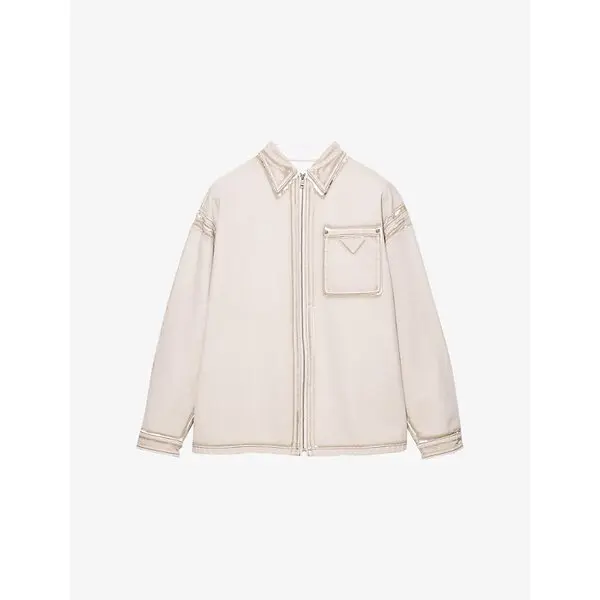 Prada Bull Zipped Denim Shirt