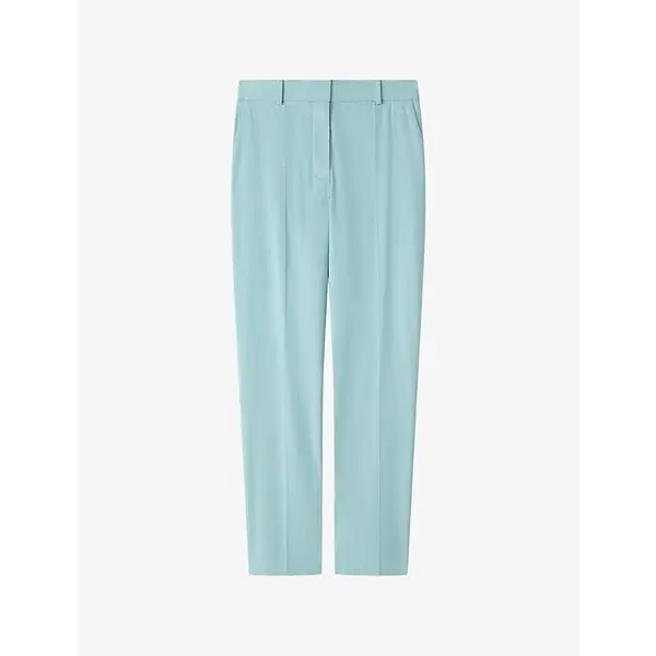 JOSEPH Slim-fit Mid-rise Trousers - Chambray