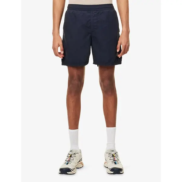 Stone Island Compass-patch Nylon Swim Shorts - Orange