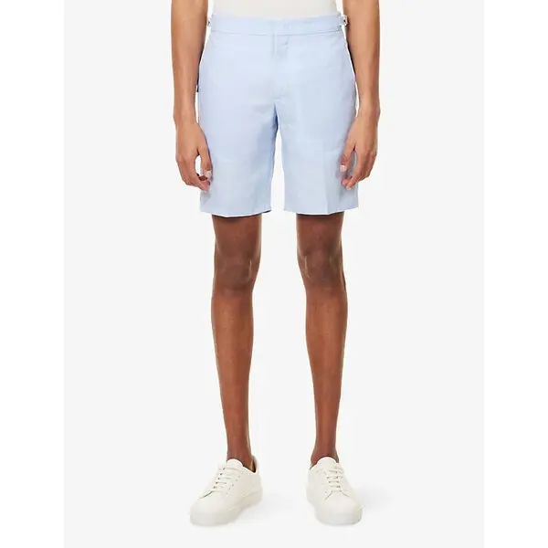 Orlebar Brown Slim-fit Linen Shorts - Springwater Blue