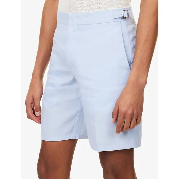 Orlebar Brown Slim-fit Linen Shorts - Springwater Blue
