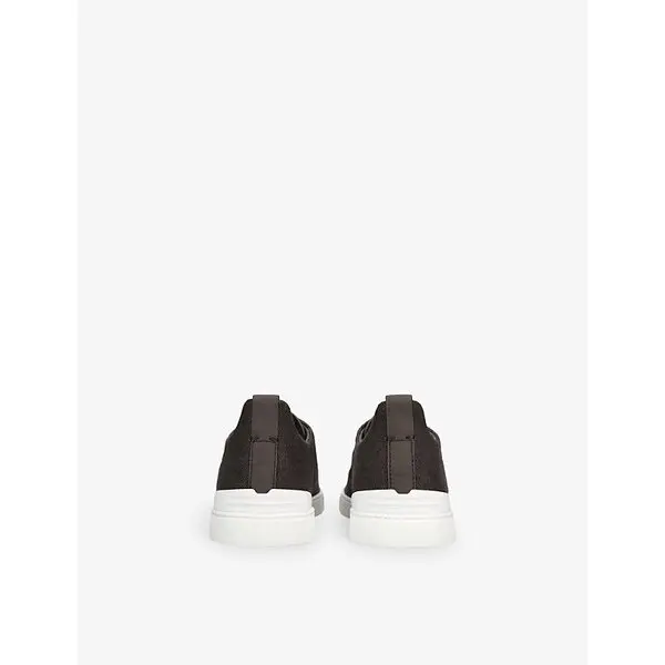 Zegna X3 Triple Stitch Woven Trainers - Dark Brown