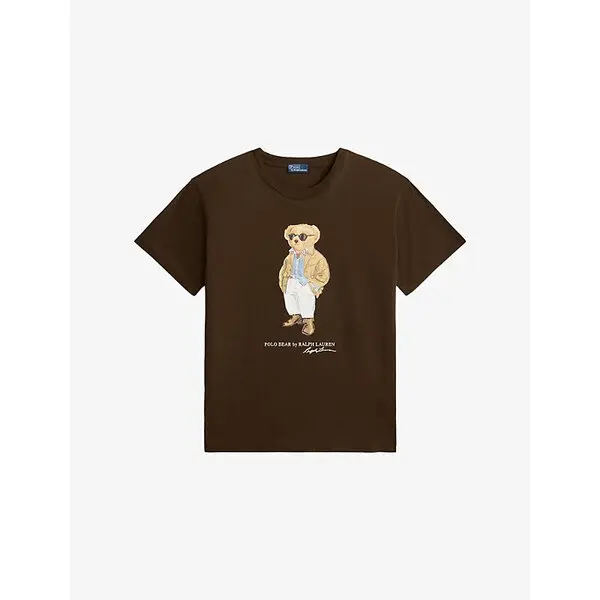 Polo Ralph Lauren Polo Bear Regular-fit Cotton-jersey T-shirt - Dark Brown