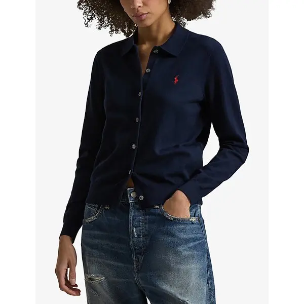 Polo Ralph Lauren Logo-embroidered Cotton-blend Cardigan