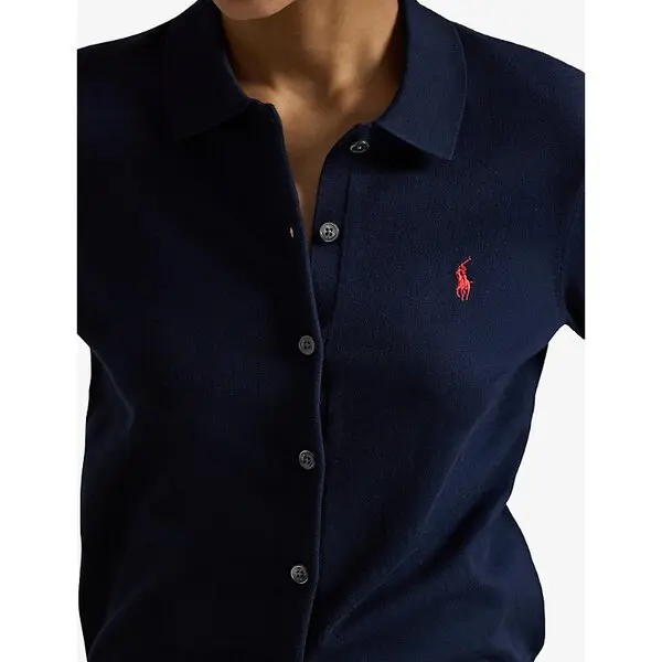 Polo Ralph Lauren Logo-embroidered Cotton-blend Cardigan