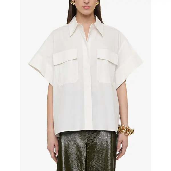 JOSEPH Flap-pocket Cotton-poplin Shirt