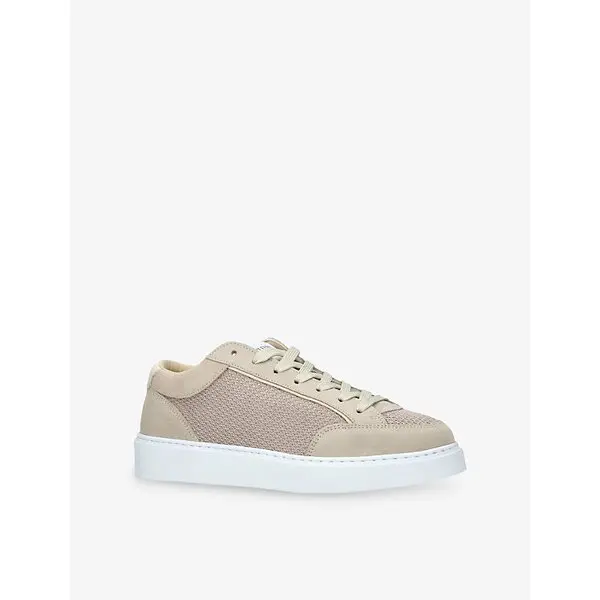 CLEENS Luxor Suede And Mesh Trainers - Beige