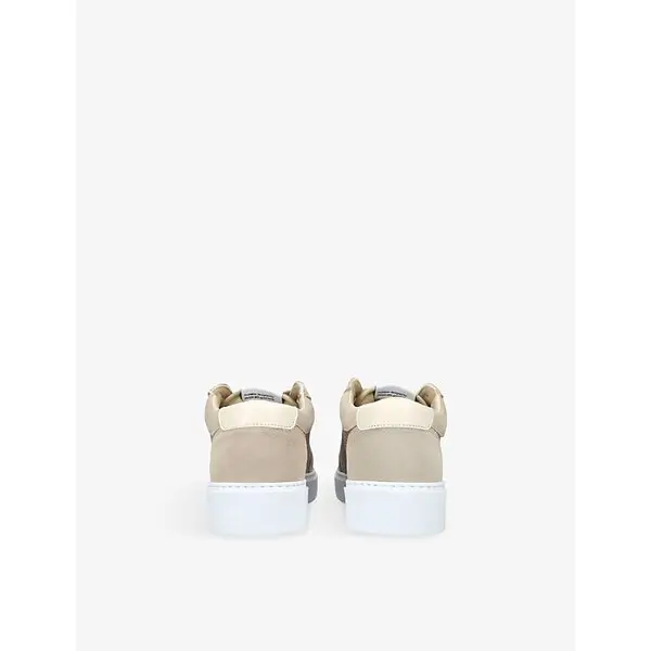 CLEENS Luxor Suede And Mesh Trainers - Beige