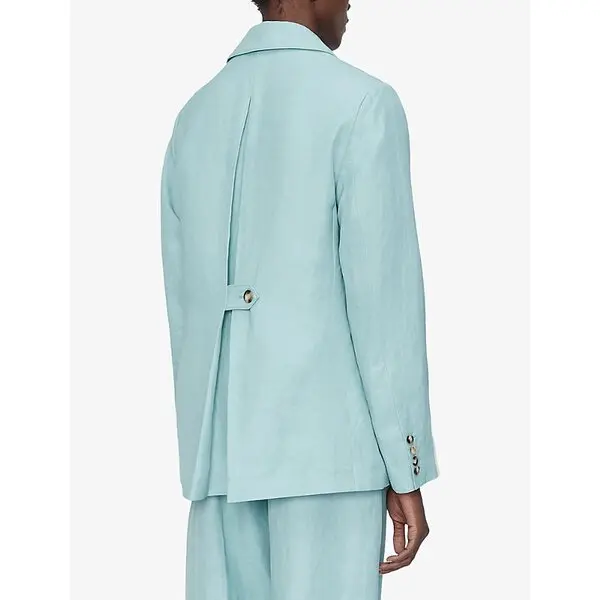 JOSEPH Relaxed-fit Linen-blend Blazer - Chambray
