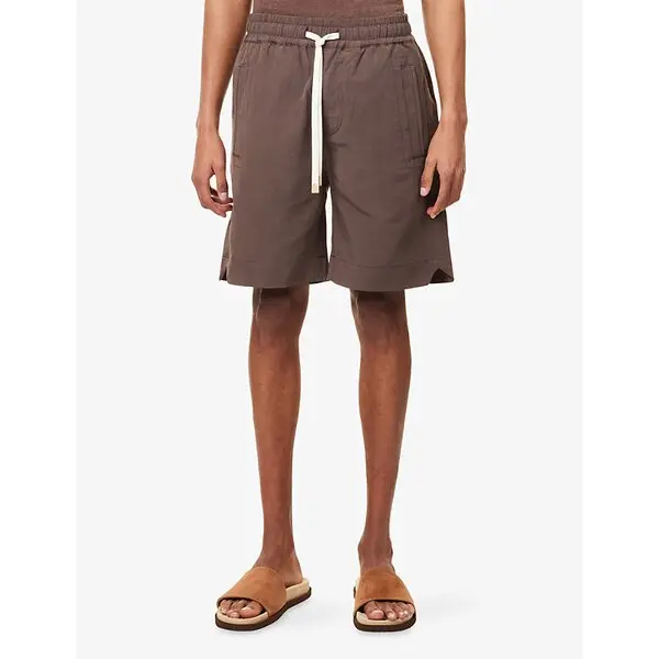 Eleventy Drawstring Linen-blend Shorts