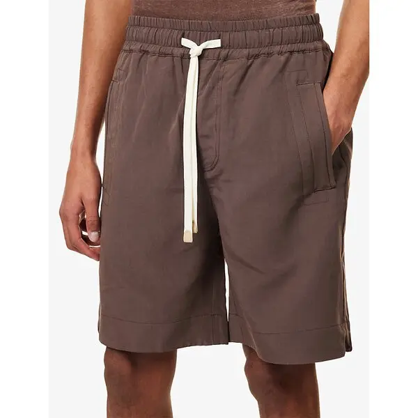 Eleventy Drawstring Linen-blend Shorts