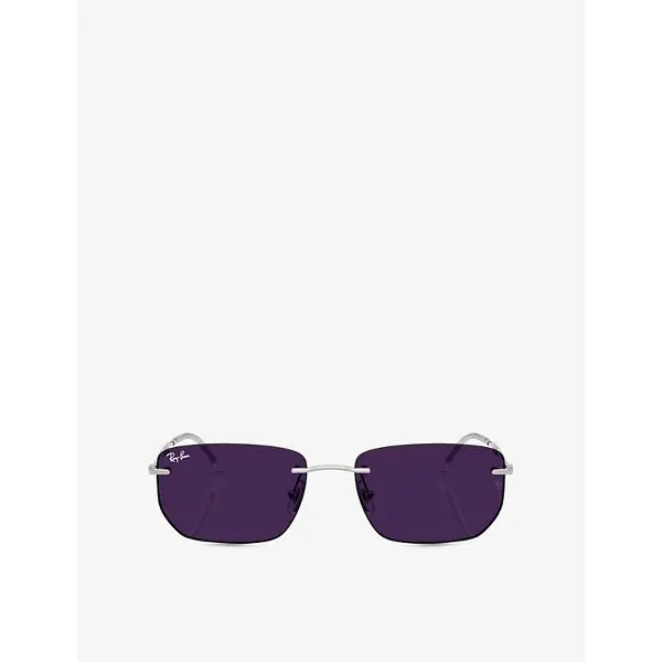 Ray-ban Irregular-frame Metal Sunglasses - Silver