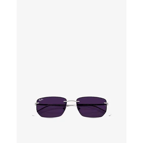 Ray-ban Irregular-frame Metal Sunglasses - Silver