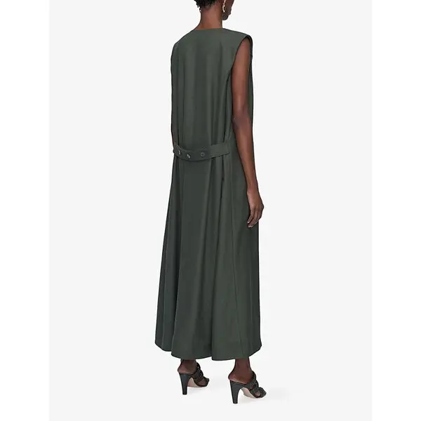JOSEPH V-neck Woven Maxi Dress
