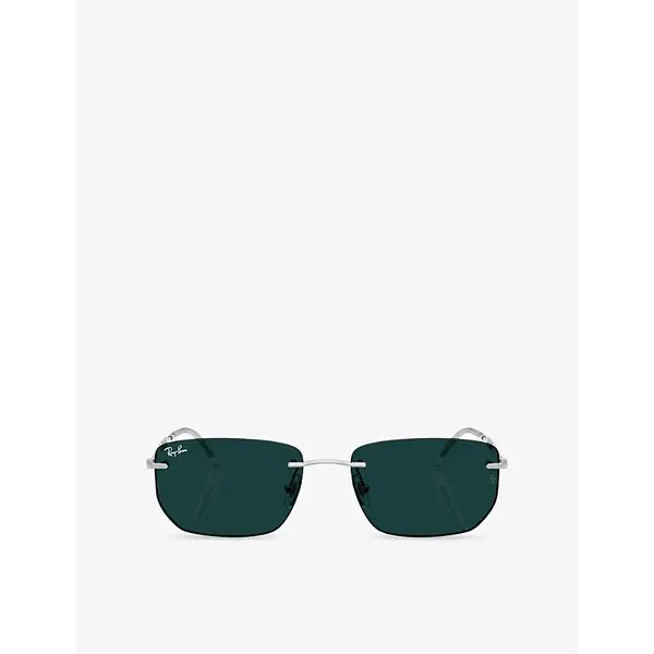 Ray-ban Irregular-frame Metal Sunglasses - Silver