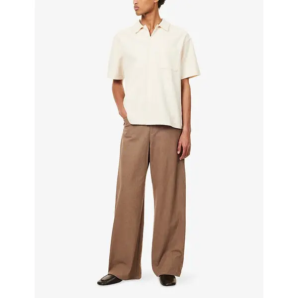 FRAME Patch-pocket Short-sleeve Cotton Shirt
