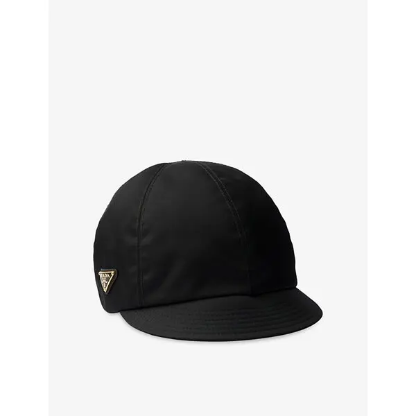 Prada Logo-plaque Re-nylon Baseball Cap - Black