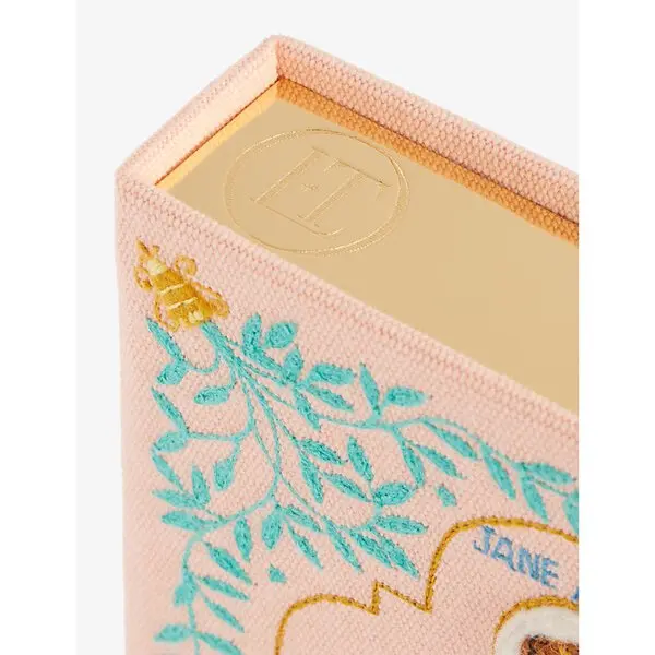 OLYMPIA LE-TAN Pride And Prejudice Embroidered Book Clutch Bag - Ballet