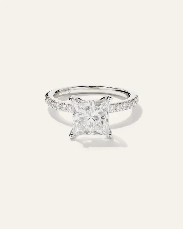 Quince Lab Grown Diamond Princess Engagement Ring 3ct - Platinum
