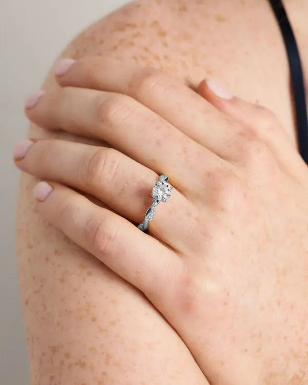 Quince Lab Grown Diamond Twisted Engagement Ring - Platinum
