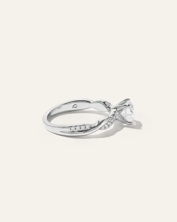 Quince Lab Grown Diamond Twisted Engagement Ring - Platinum
