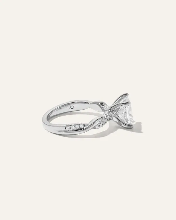Quince Lab Grown Diamond Princess Twisted Engagement Ring 2ct - Platinum
