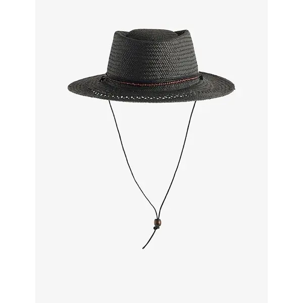 Melissa Odabash Gisele Straw Hat - Black/brown