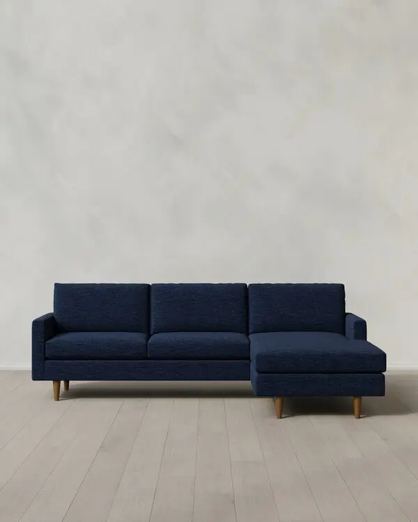 Quince Atlas Midcentury Chaise Sectional - Ink