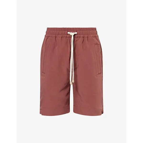 Eleventy Linen-blend Drawstring Shorts - Bruciato
