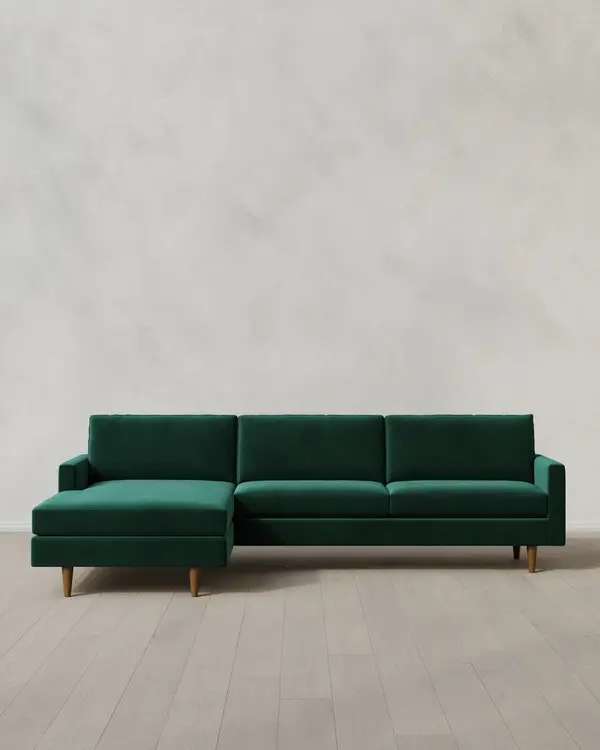 Quince Atlas Midcentury Chaise Sectional - Spruce