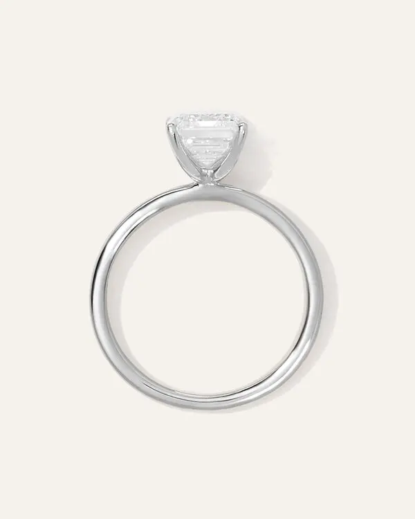 Quince 3ct Lab Grown Diamond Emerald Cut Engagement Ring - Platinum
