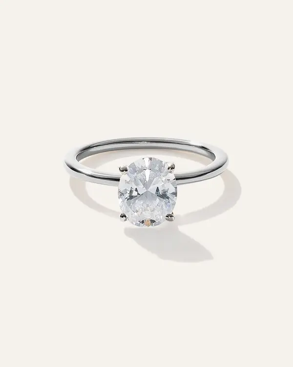 Quince Lab Grown Diamond Oval Petite Classic Engagement Ring 1.50ct - Platinum