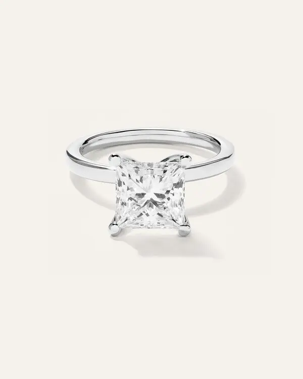 Quince Lab Grown Diamond Princess Cut Engagement Ring 3ct - Platinum