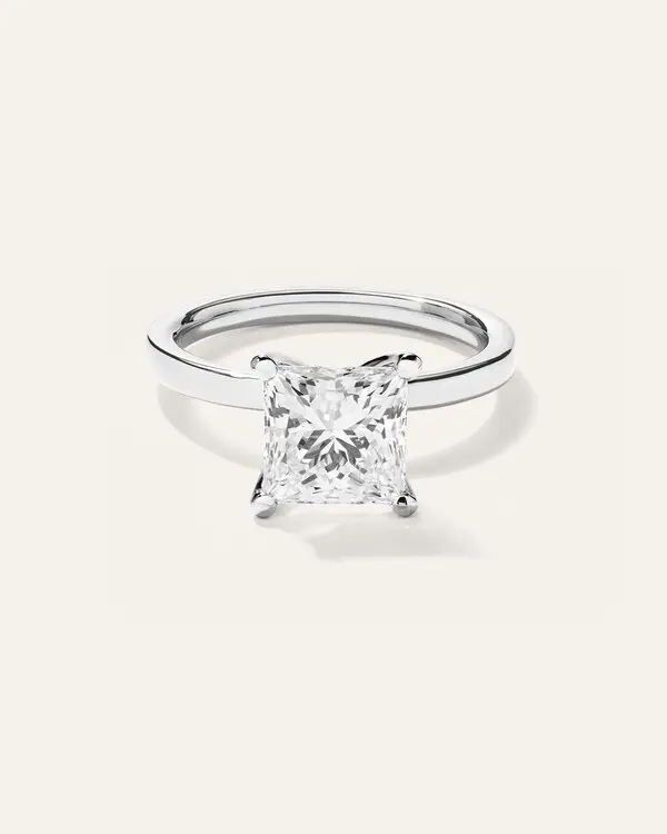 Quince Lab Grown Diamond Princess Comfort Fit Engagement Ring - Platinum